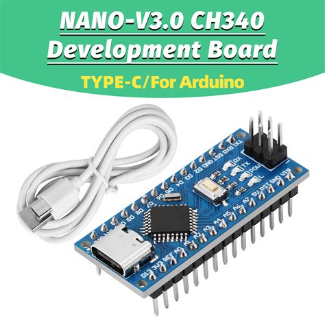 Nano V30 Ch340 Development Board Atmega328p Au Controller Board With Type C Cable For Arduino