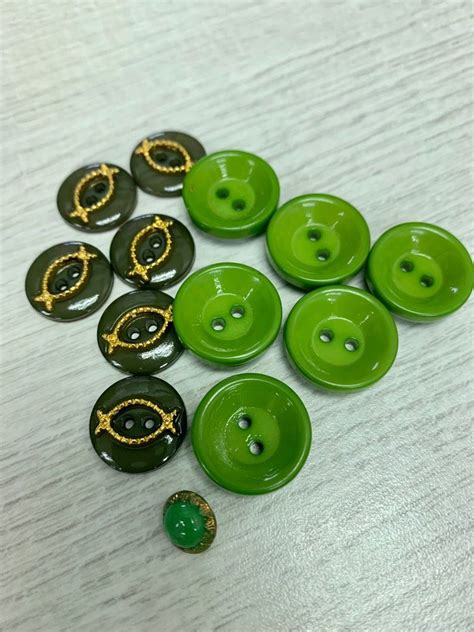 Vintage Green Buttons On Carousell
