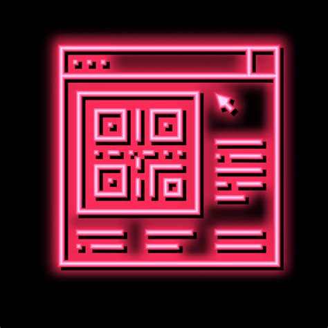 Online Qr Code Neon Glow Icon Illustration Vector Art At Vecteezy
