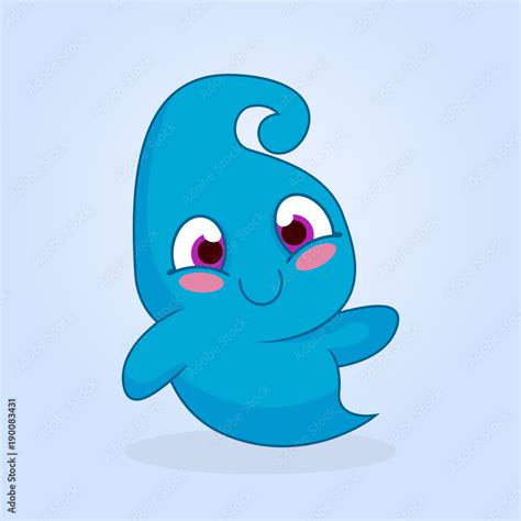 Cute Happy Ghost Cartoon