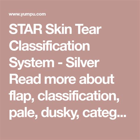 Skin Tear Classification Promoting Healthy Skin 2 Skin Tears A