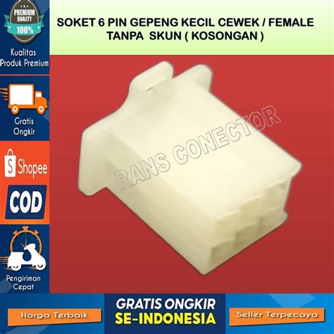 Jual Soket 6 Pin Female Soket Kabel 6 Pin Female Soket 6 Pin Gepeng