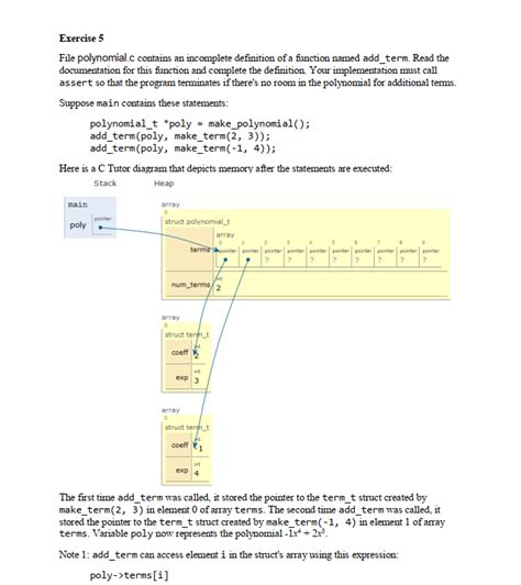 solved c programming add a term to a polynomial this