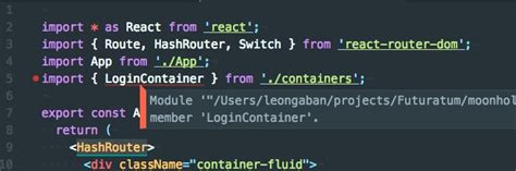 Javascript Why Am I Getting The No Exported Member Error In This