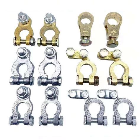 자동차 배터리 터미널 와이어 케이블 클램프 탑 퀵 포스트 터미널 포지티브 및 네거티브 전기 커넥터 클램프 자동차 액세서리 2 개 Aliexpress