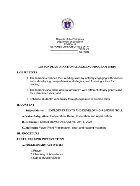 Nrp Dlp National Reading Program Pdf Reading Comprehension Cognition Nrp Dlp National Reading Program Pdf Reading Comprehension Cognition