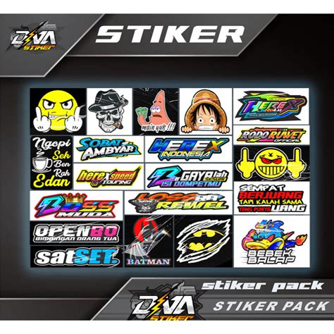 Jual Stiker Pack Anime Fuck Dan Stiker VIRAL Stiker Motor Viral Keren Shopee Indonesia