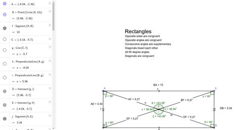 Rectangles Geogebra Rectangles Geogebra