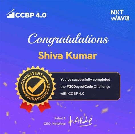 shiva kumar boddupalli on linkedin nxtwave ccbp ccbpian python