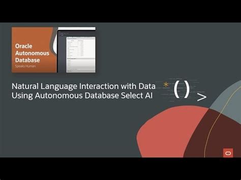 Natural Language With Autonomous Database Select AI Oracle