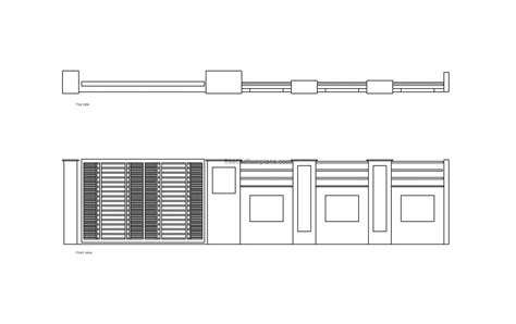 Boundary Wall With Gate Autocad Block Free Cad Floor Plans