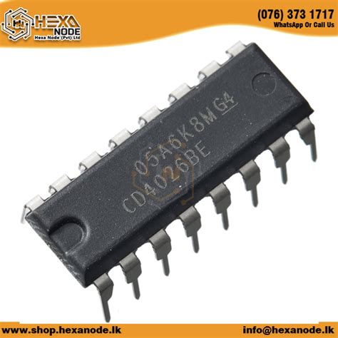 Cd4026 Dip Decade Counter With Seven Segment Display Driver Ic Hexa