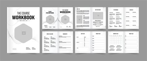 Course Workbook Layout And Ebook Workbook Design 44797218 Vector Art At Vecteezy