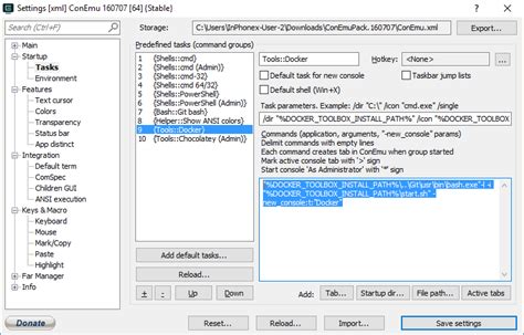 Bash Docker On Conemu Super User