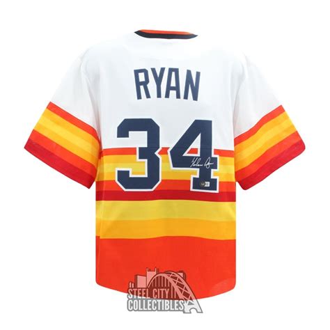 Nolan Ryan Autographed Houston Nike Authentic Baseball Jersey Bas Steel City Collectibles