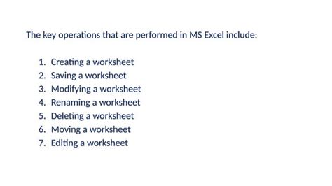 Mastering The Essentials An Overview Of Ms Excel Fundamental Concepts