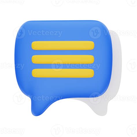 3d Rendering Chat Icon Object 49768936 Png