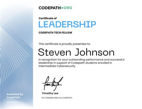 Steven Johnson On Linkedin Cybersecurity102 Codepath Culture