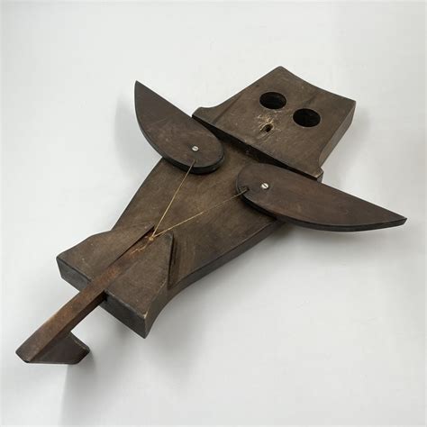 Панно (вешалка) "Сова" с подвижными крыльями, дерево, СССР, 1970-1990 ...