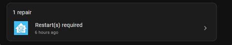 Restart Required Configuration Home Assistant Community