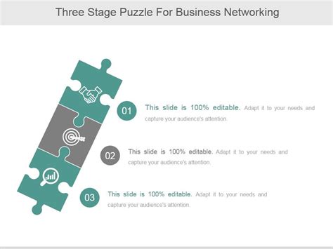 Three Stage Puzzle For Business Networking Ppt PowerPoint Presentation Introduction