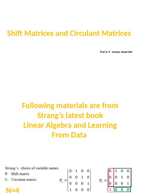 Shift Circulant Matrices Pdf Matrix Mathematics Eigenvalues And