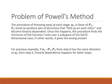 Ppt Direction Set Powells Methods In Multidimensions Powerpoint
