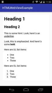 HTML Tutorial In Android Studio Using TextView Parsing Example Abhi Android