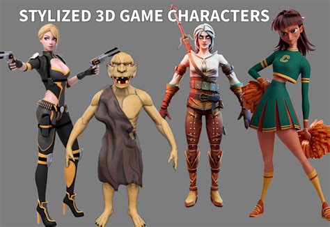 do 3d stylized game character for unreal engine 3d character modeling