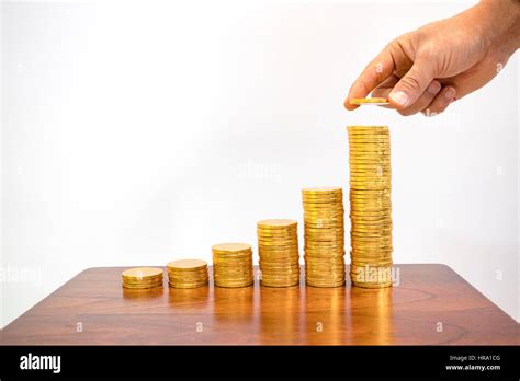 Stacked And Gathered Gold Coins Concept Of Wealth And Investment Stock Photo Alamy