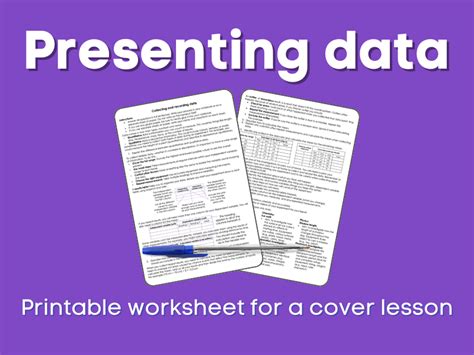 Presenting Data Cover Lesson Teaching Resources