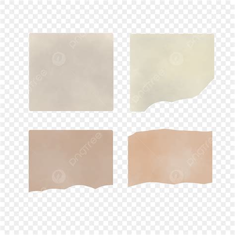 손으로 그리는 일반 종이 빈티지 메모지 일러스트 찢어진 종이 테두리 일반 용지 파스텔 컬러 테두리 종이 Png 일러스트 및 Psd 이미지 무료 다운로드 Pngtree