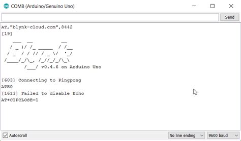 Arduino Uno And Esp8266 Blynk App Failed To Disable Echo Need
