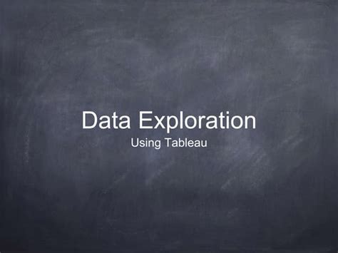 data visualization using tableau pptx