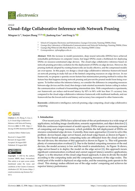 Pdf Cloudedge Collaborative Inference With Network Pruning