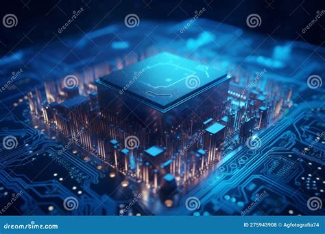 CPU Advanced Central Processing Unit Concept Network Security Motherboard Chip Technology