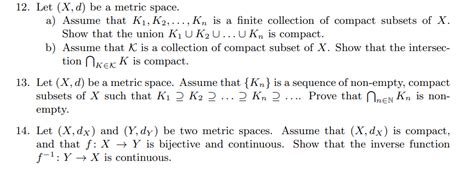 Solved Let X D Be A Metric Space A Assume That Chegg