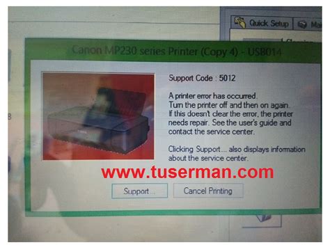 Cara Mengatasi Error 5012 Printer Canon MP237 Tuserman