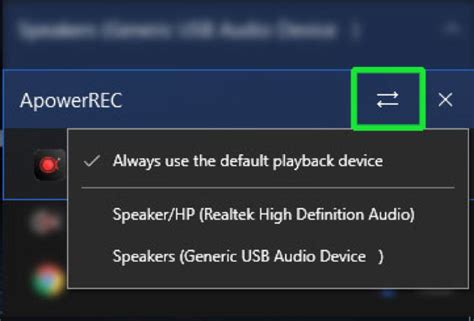 how to assign different sound output device to apps on windows 10