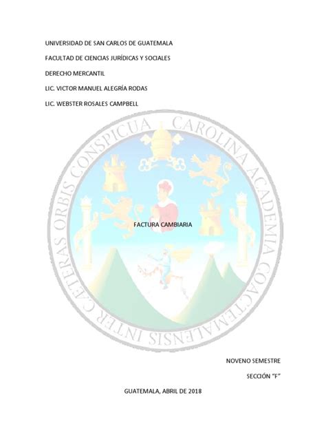 Factura Cambiaria Pdf Pagaré Instrumento Negociable