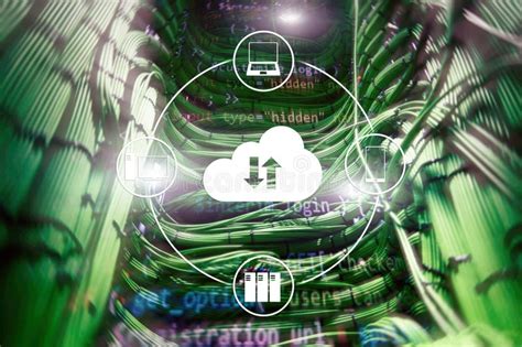 CLoud Server And Computing Data Storage And Processing Internet And Technology Concept Stock