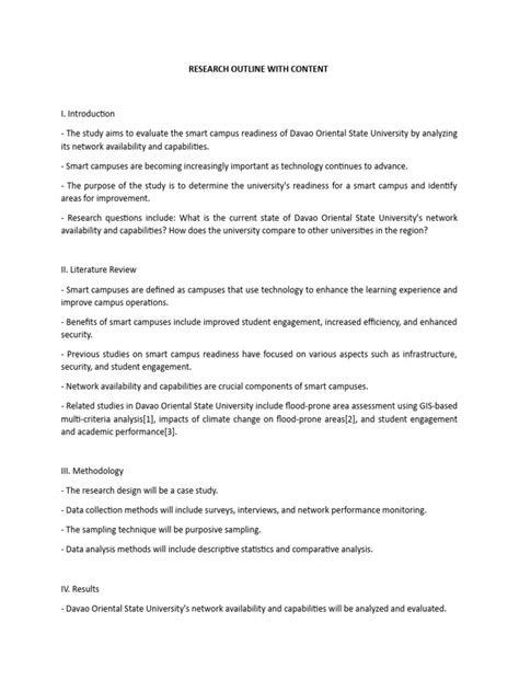 Research Outline With Content Pdf Methodology Cognition