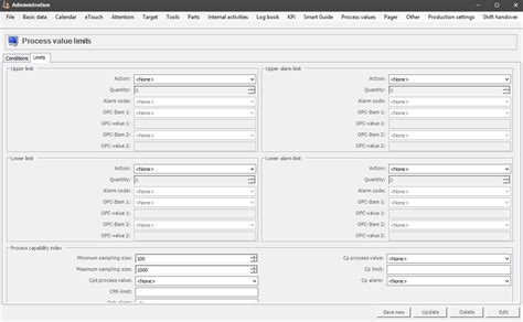 Process Value Limits