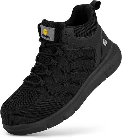 Fitville Mens Wide Fit Work Boots Composite Toe Mesh Breathable