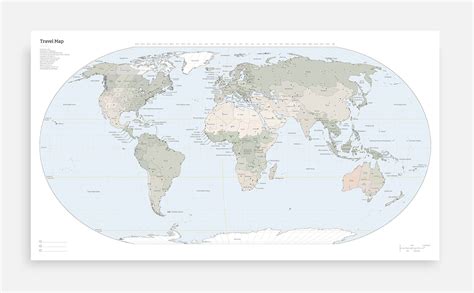Printable World Map With Accurate Country Sizes And Earth Colors Push