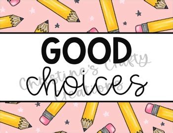 Coquette Bows and Pencils Behavior Chart l Editable | TPT