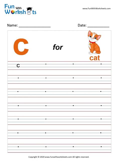 Write And Learn Small Alphabet C Free Printable Worksheets