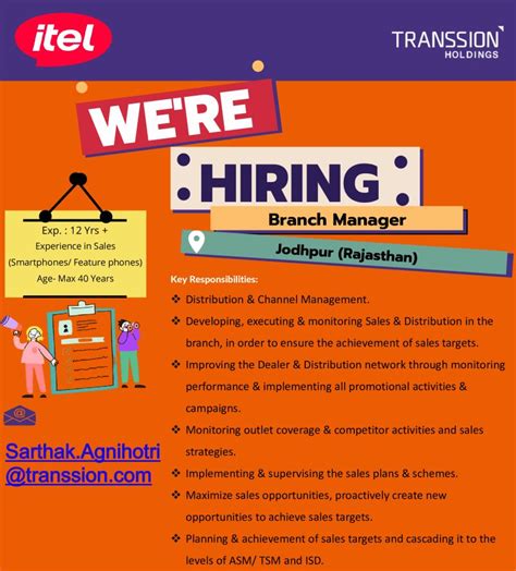 Sarthak Agnihotri On Linkedin Jobalerts Branchmanager Statehead
