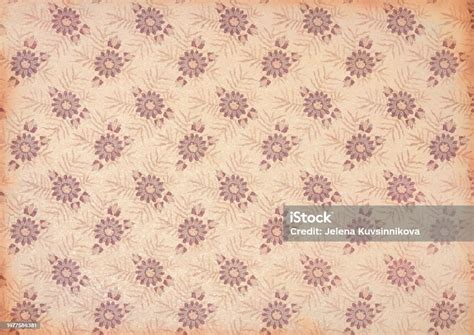 꽃 장식이 있는 복고풍 배경 패키지 디자인 엽서 래퍼 또는 스크랩북에 대한 래스터 그림 종이 또는 직물에 인쇄 0명에 대한 스톡 벡터 아트 및 기타 이미지 Istock