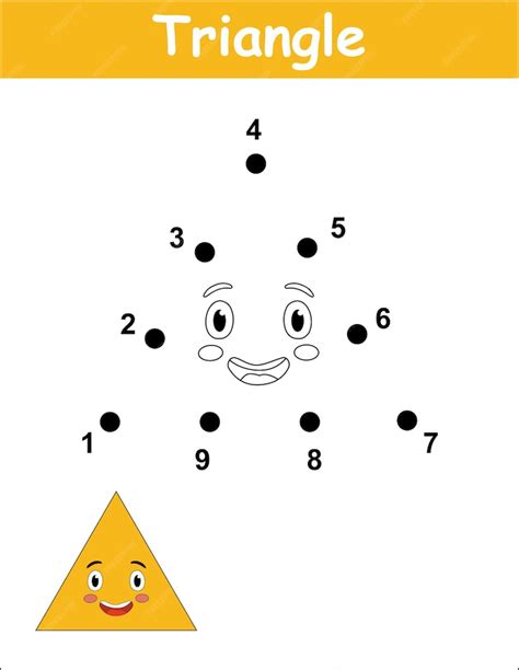 premium vector connect the dots and draw a cute triangle